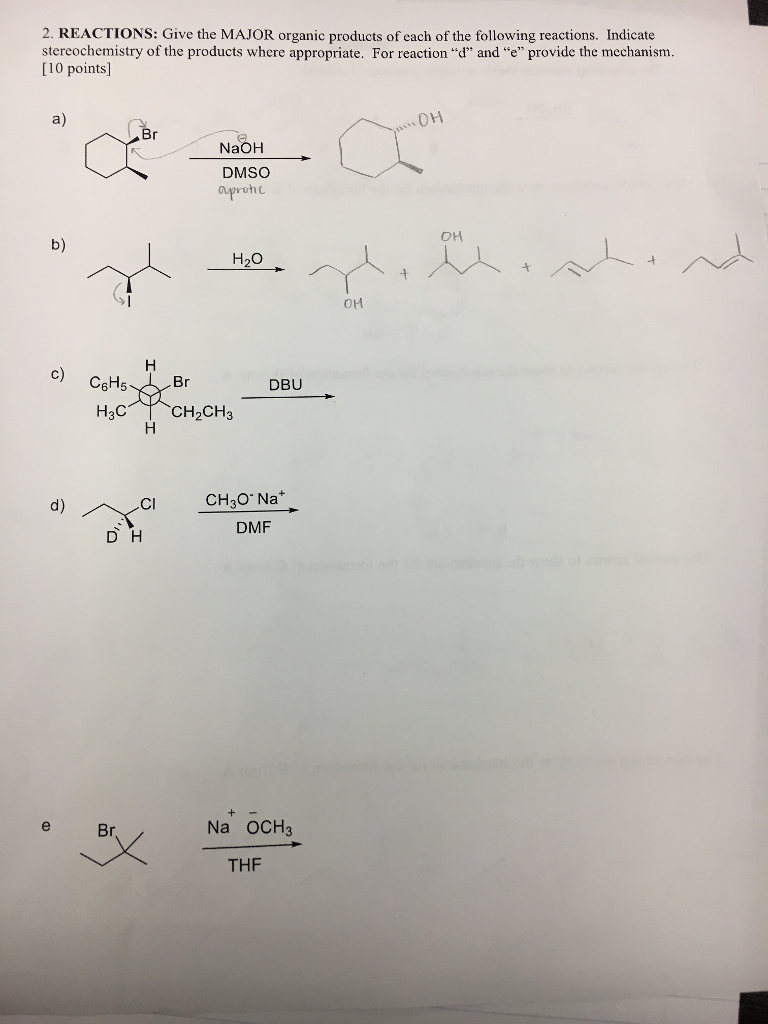 Solved 1. The following reaction yields multiple products (4 | Chegg.com
