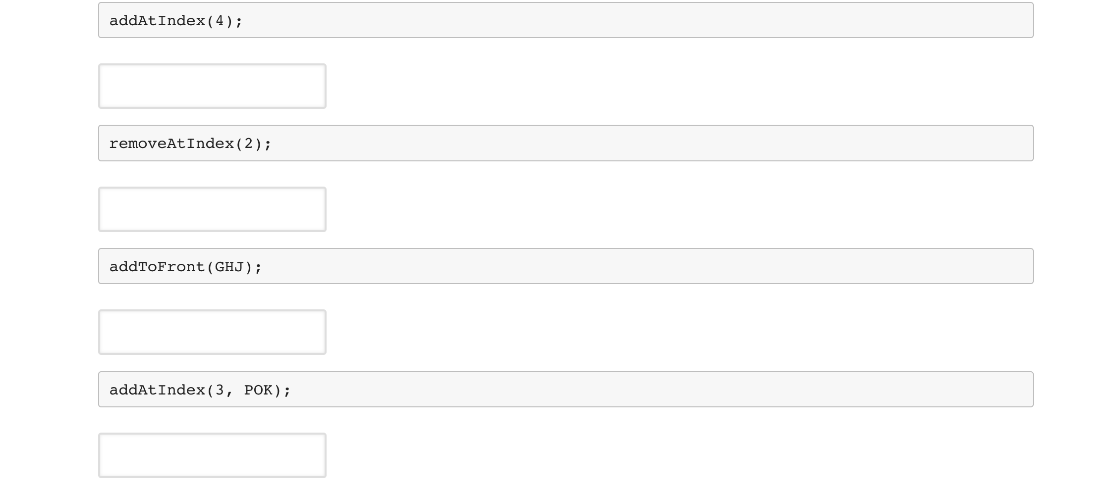 Solved Given the following ArrayList, perform the following | Chegg.com