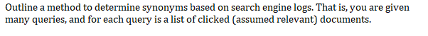 Solved Outline a method to determine synonyms based on | Chegg.com