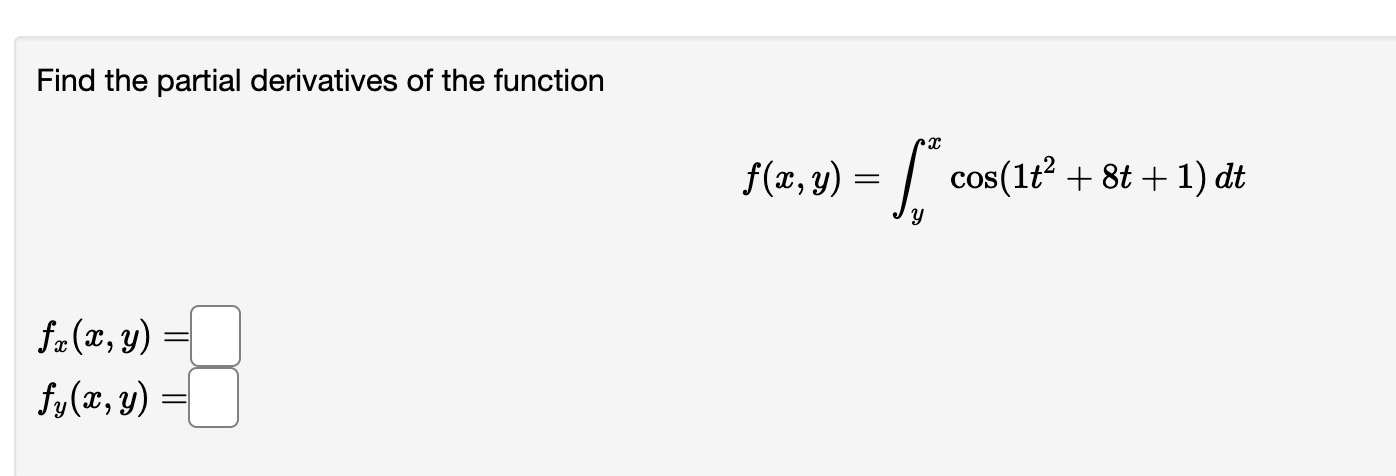 Solved Find the partial derivatives of the function | Chegg.com
