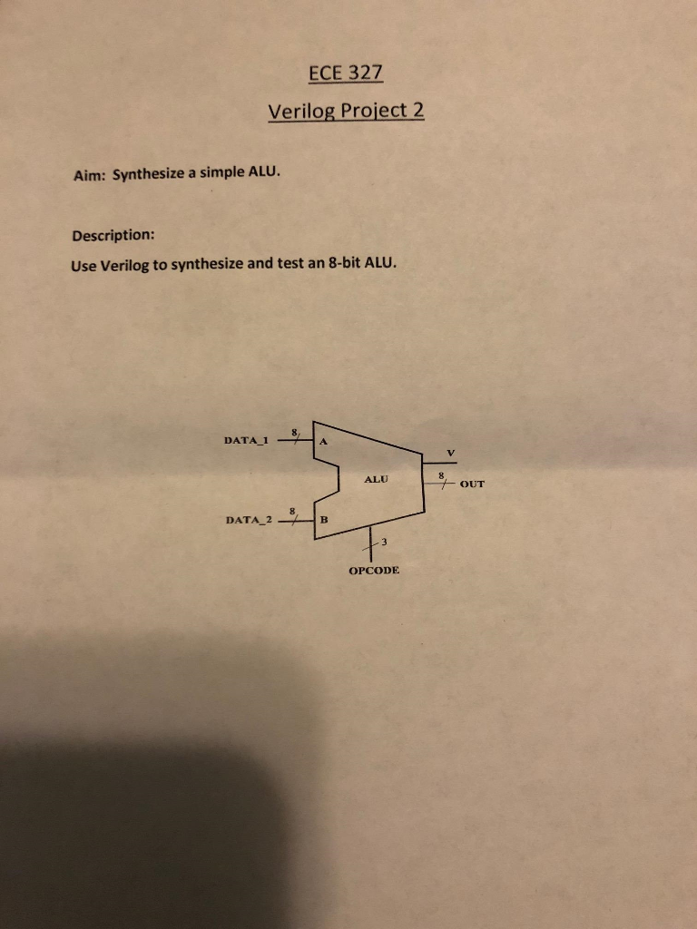 Solved ECE 327 Verilog Project 2 Aim: Synthesize a simple | Chegg.com Solved ECE 327 Verilog Project 2 Aim: Synthesize a simple | Chegg.com