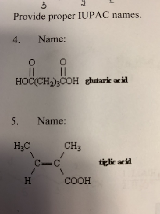 Solved Provide proper IUPAC names. 4. Name: HOC(CH203COH | Chegg.com