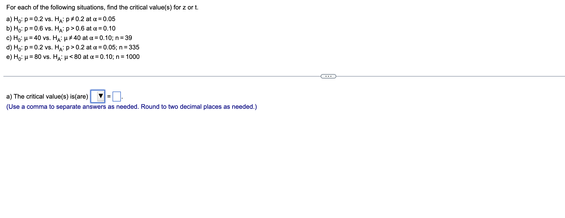 Solved For each of the following situations, find the | Chegg.com