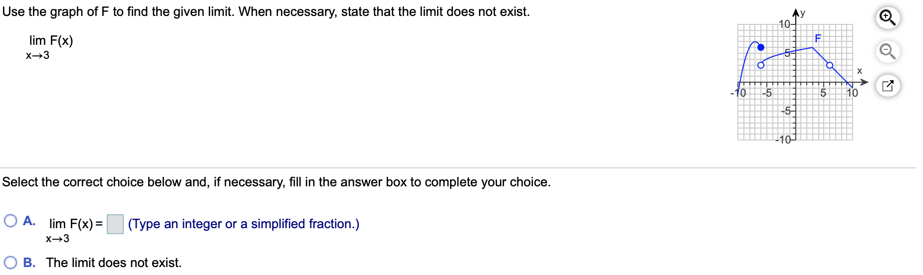 Solved Use the graph of F to find the given limit. When | Chegg.com