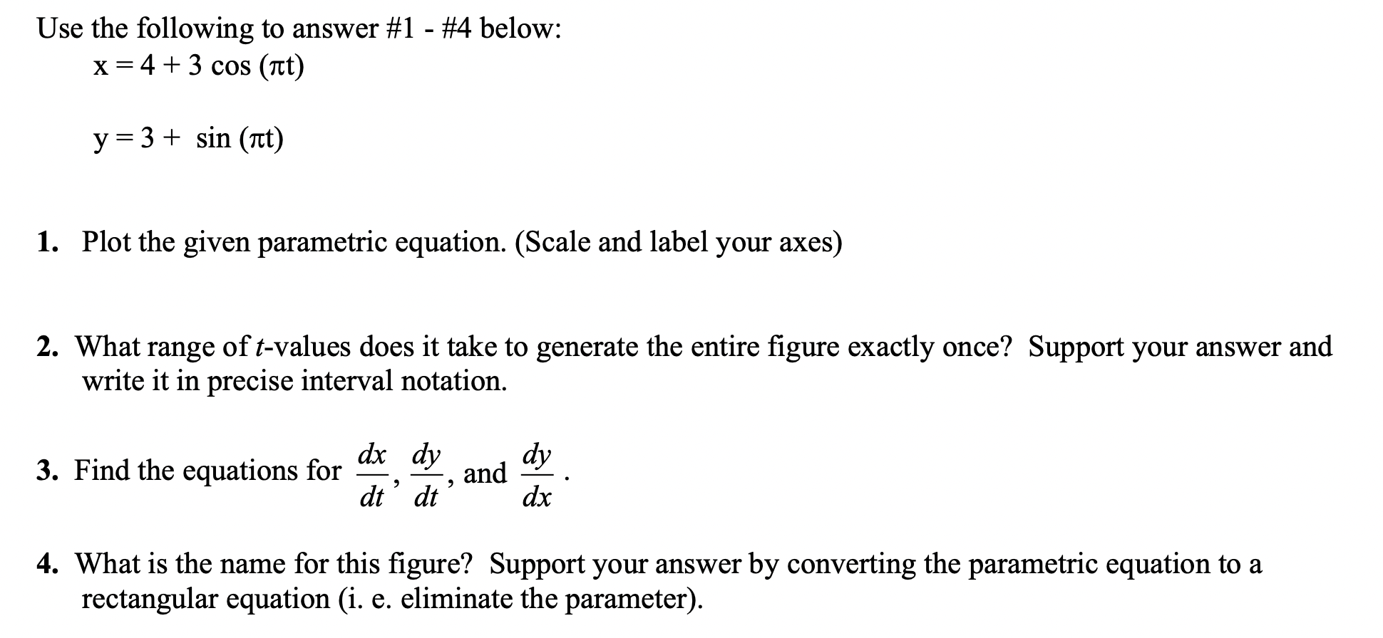 Solved Use the following to answer \#1 - \#4 below: | Chegg.com