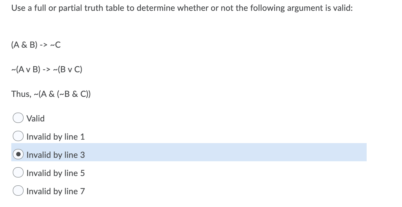 Solved Use a full or partial truth table to determine | Chegg.com