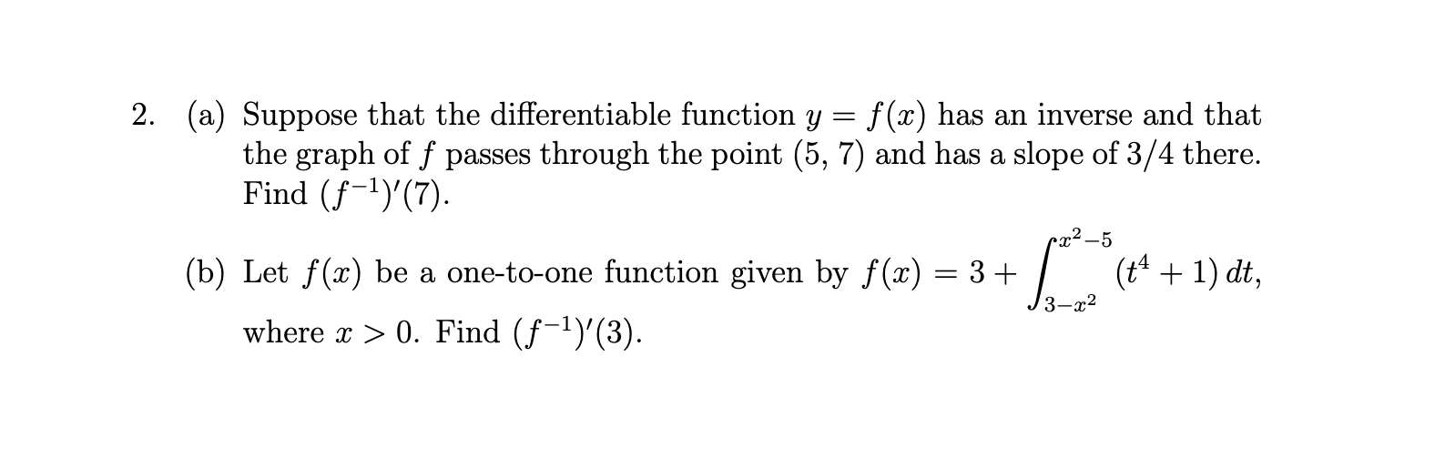 Solved (a) Suppose that the differentiable function y=f(x) | Chegg.com