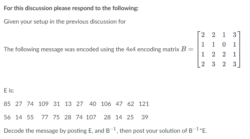Solved For this discussion please respond to the following: | Chegg.com