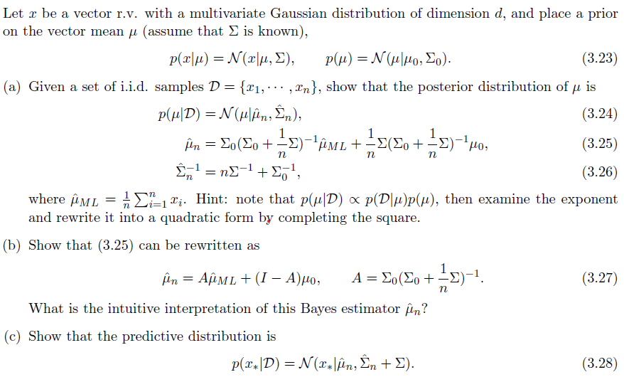 Let x be a vector r.v. with a multivariate Gaussian | Chegg.com