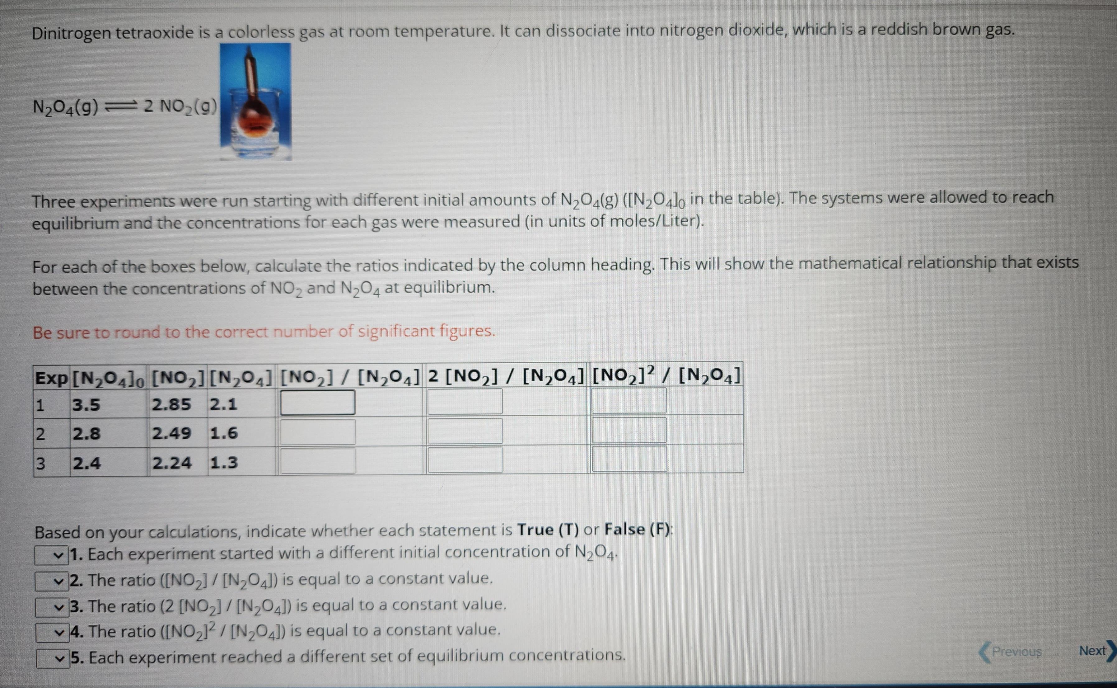 Solved Three experiments were run starting with different | Chegg.com