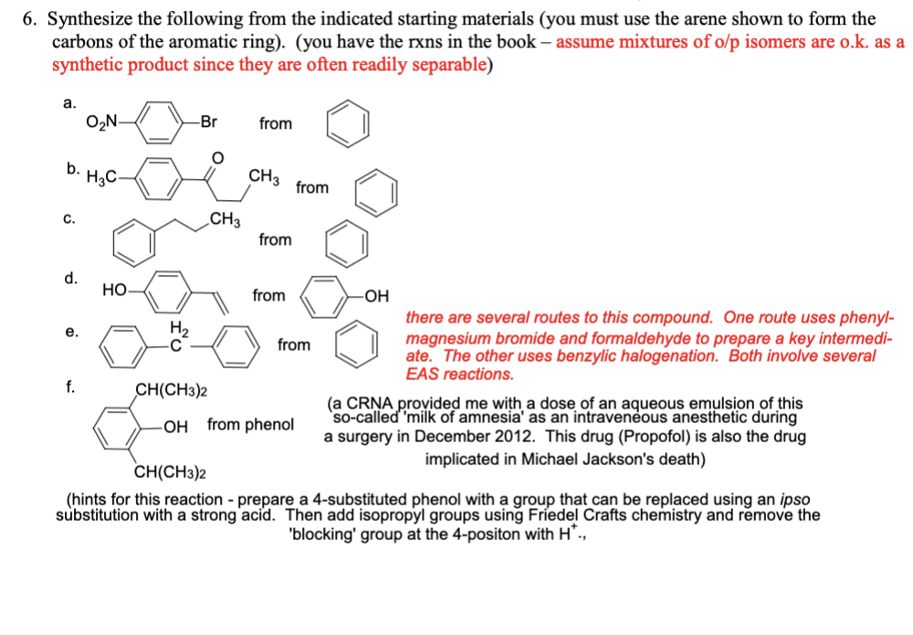 Solved Synthesize the following from the indicated starting | Chegg.com
