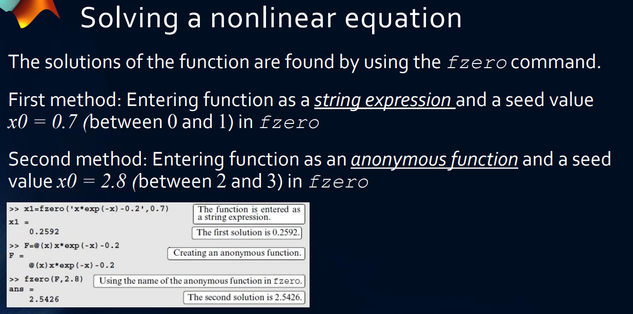 Solved Solving a nonlinear equation Determine the solution | Chegg.com