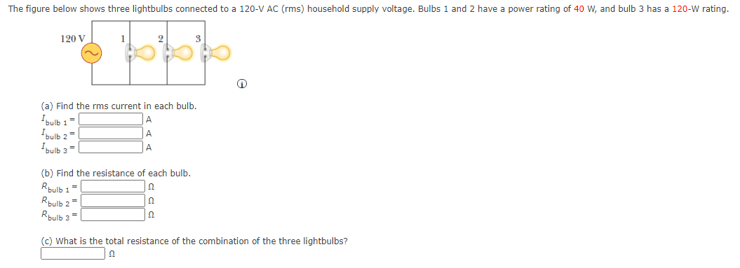 Solved The figure below shows three lightbulbs connected to | Chegg.com