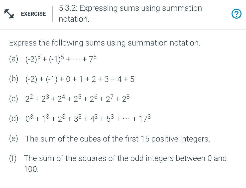 Solved \begin{tabular}{l|l} EXERCISE & 5.3.2: Expressing | Chegg.com