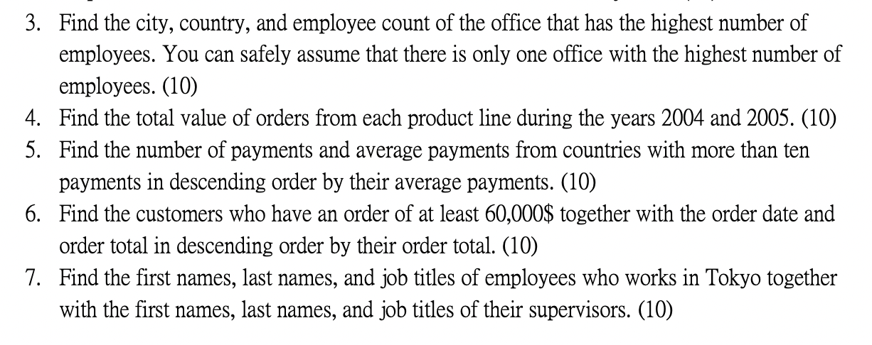 Solved Productlines Orderdetails Ordernumber Int11 