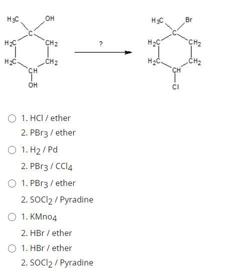 Solved H3C OH H3C Br H2C CH2 ? H261 -CH₂ HC CH2 H2C CH2 CH | Chegg.com