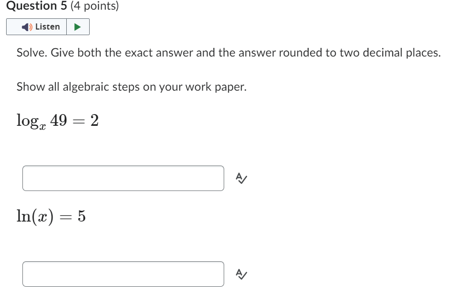 Solved Convert from logarithmic form to exponential form and | Chegg.com