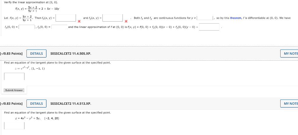 Solved Verify the linear approximation at (0,0) | Chegg.com