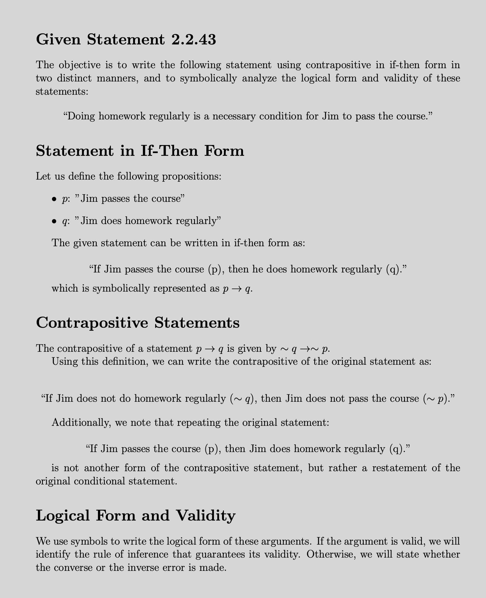 If the argument is valid, identify the rule of | Chegg.com