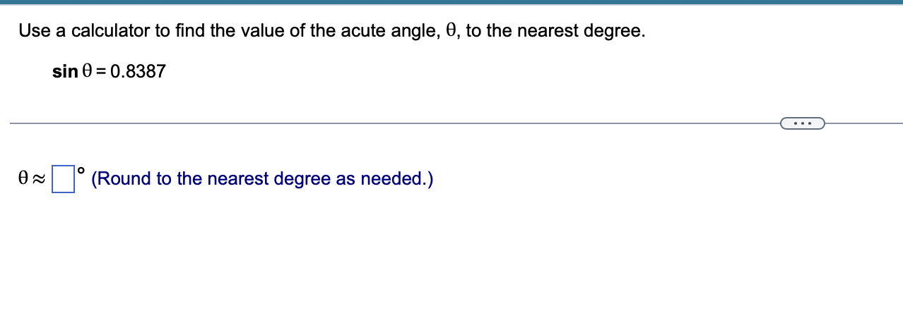 Solved Use a calculator to find the value of the acute | Chegg.com