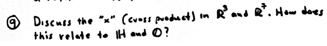 Solved On Quaternions and Octonions cross product. Write a | Chegg.com