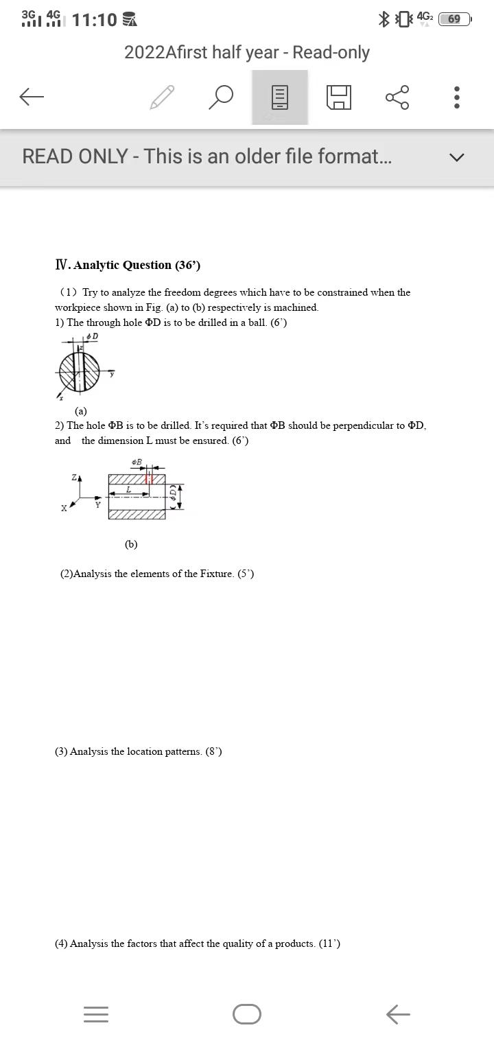 READ ONLY - This is an older file format... IV. | Chegg.com