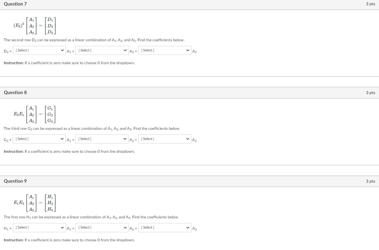 Solved Let E1, E2, and E3 be 3x3 matrices such that the | Chegg.com