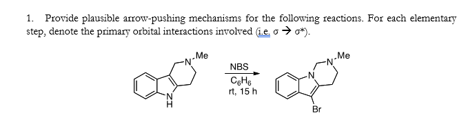 Solved 1. Provide plausible arrow-pushing mechanisms for the | Chegg.com