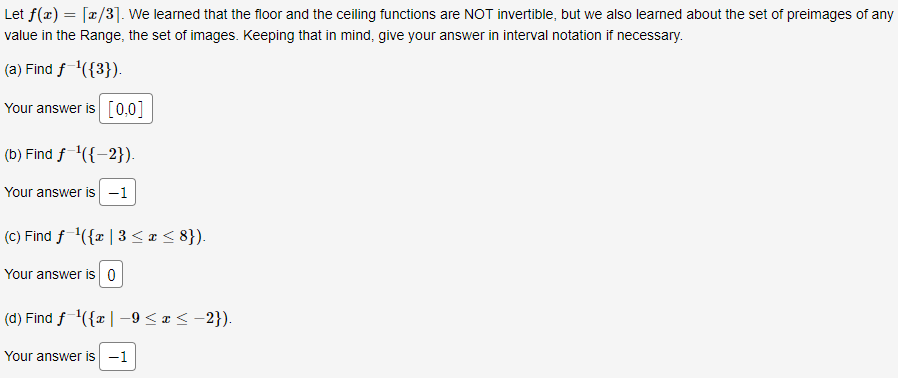 Solved Complete the following table of values of a function | Chegg.com