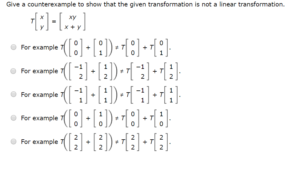 Solved Give a counterexample to show that the given | Chegg.com