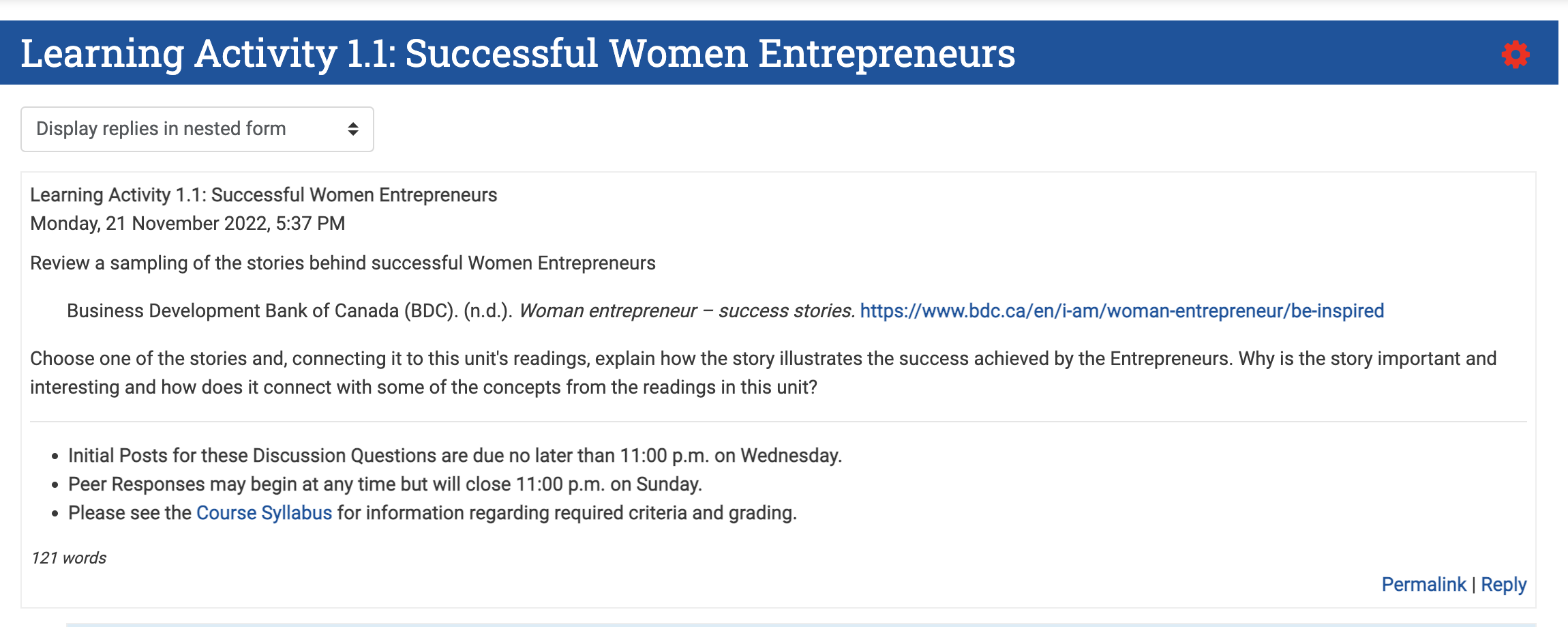 Solved Learning Activity 1.1: Successful Women Entrepreneurs | Chegg.com