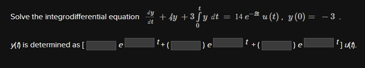 Solved Solve the integrodifferential equation | Chegg.com
