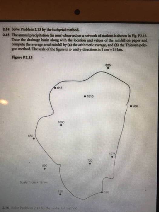 Solved Solve Problem 2.13 by the isohyetal method The | Chegg.com