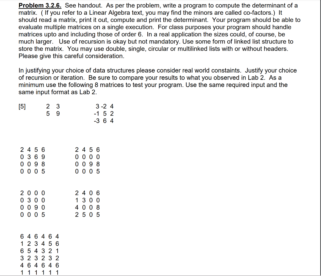 Problem 3.2.6. See handout. As per the problem, write | Chegg.com