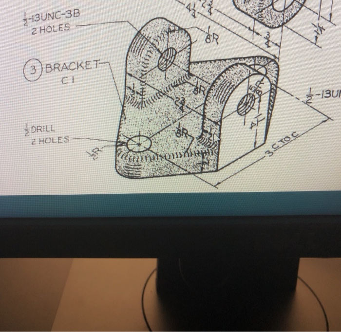 Solved I need help with drawing this in AutoCAD 2019 .draw | Chegg.com
