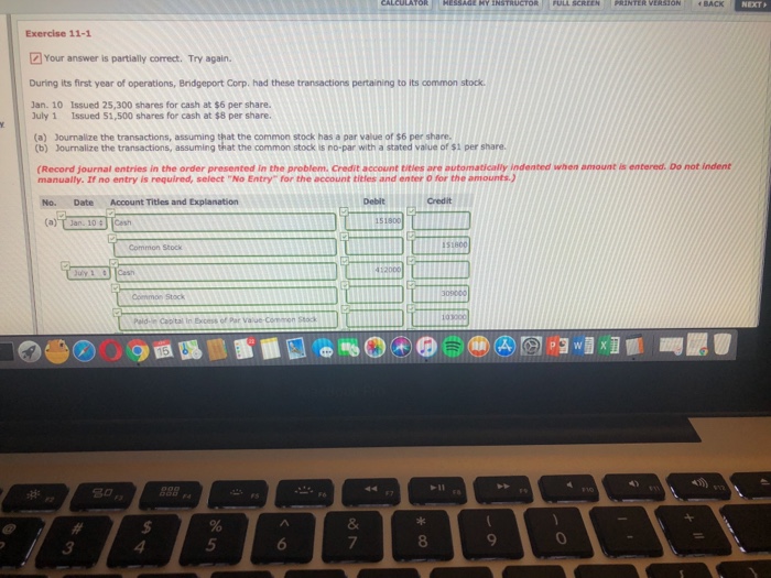 Solved NEXT Exercise 11-1 [2 Your answer is partially | Chegg.com