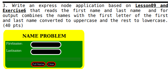 Solved 3. Write an express node application based on | Chegg.com
