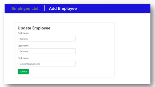 Solved Employee List | Add Employee Update Employee First | Chegg.com