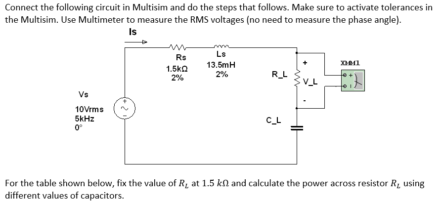 Solved Connect the following circuit in Multisim and do the | Chegg.com