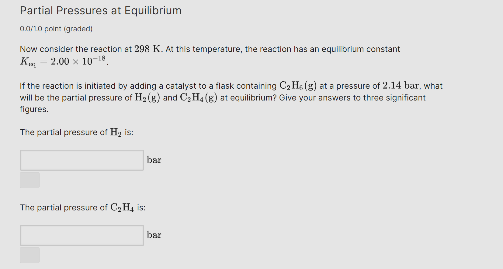 Solved Partial Pressures at EquilibriumNow consider the | Chegg.com