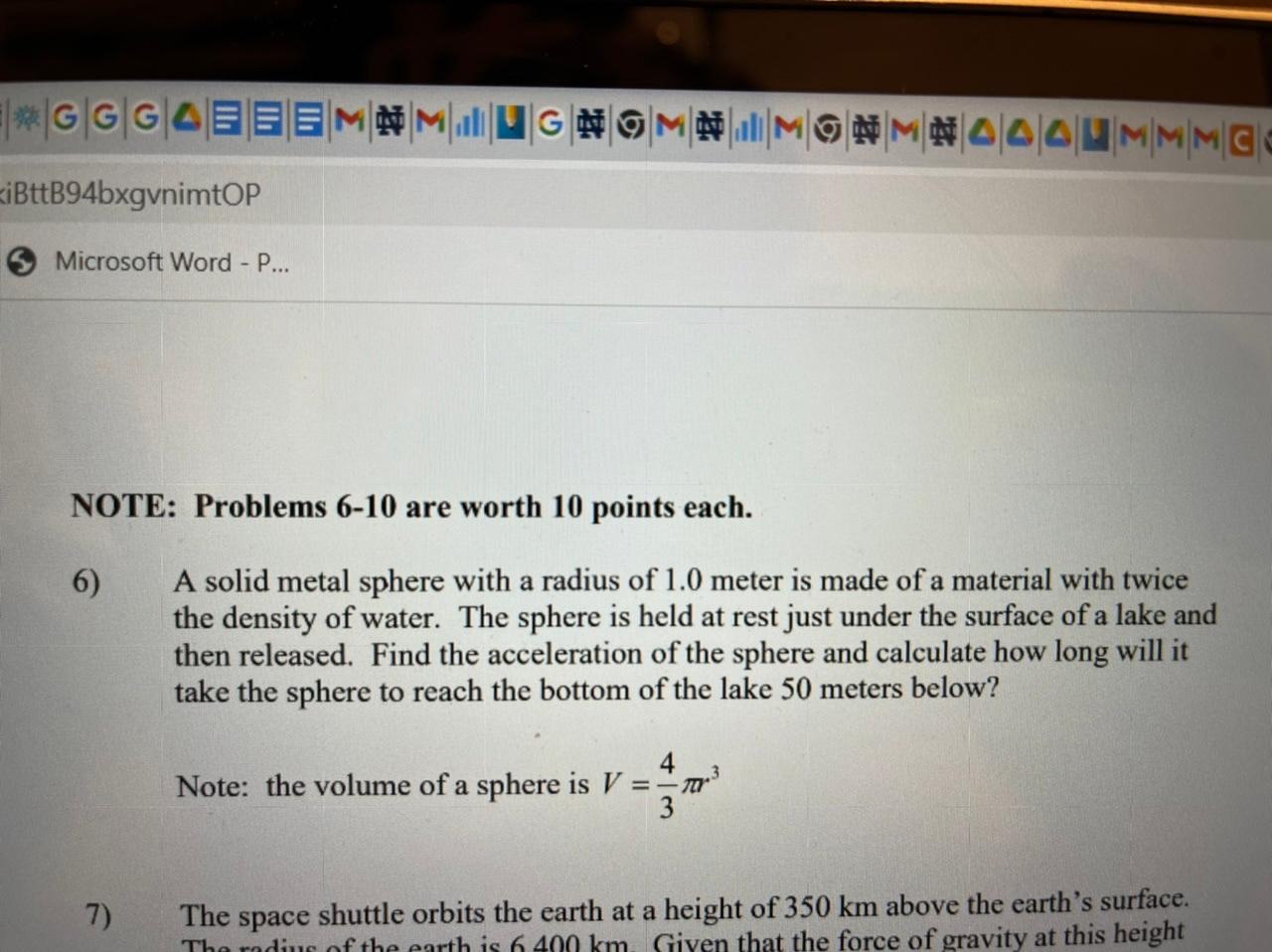 Solved NOTE: Problems 6-10 are worth 10 points each. 6) A | Chegg.com