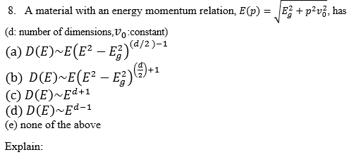 E2 + pava, has 8. A material with an energy momentum | Chegg.com