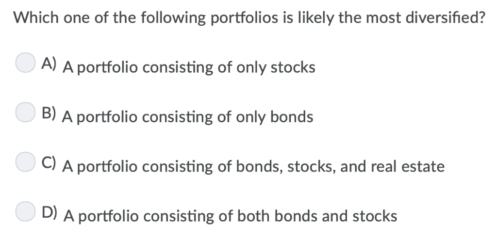 Solved Which one of the following portfolios is likely the | Chegg.com
