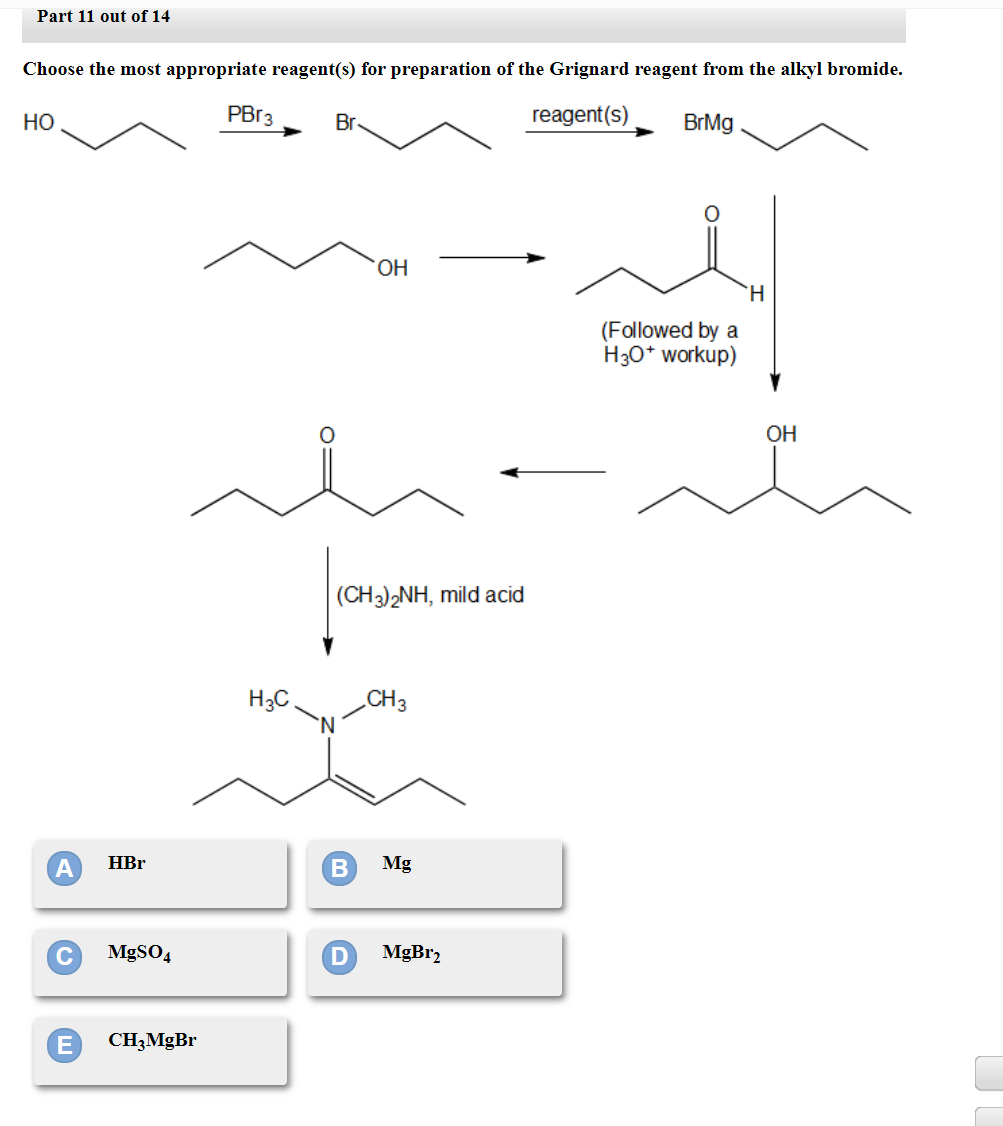 Solved Choose the most appropriate reagent(s) for | Chegg.com