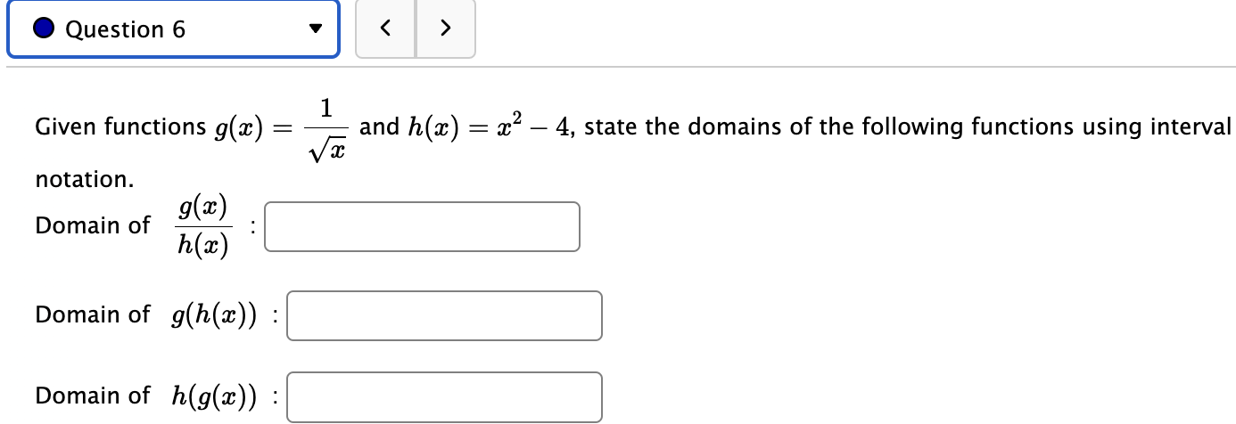 Solved Given That F X 6x−7 And G X 4−x2 Calculate A