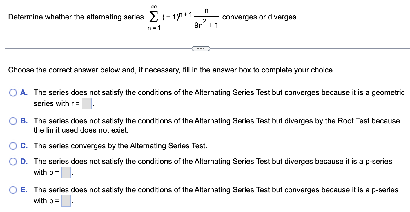Solved Determine whether the alternating series | Chegg.com
