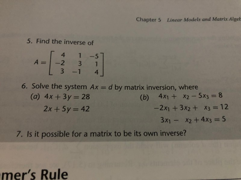 Solved 1. Use Cramer's rule to solve the following equation | Chegg.com