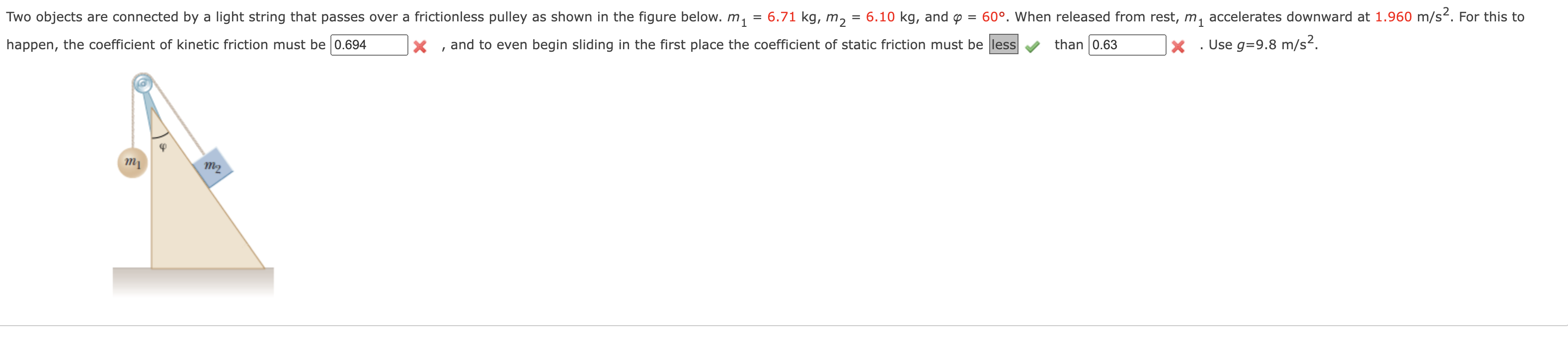 Solved happen, the coefficient of kinetic friction must be | Chegg.com