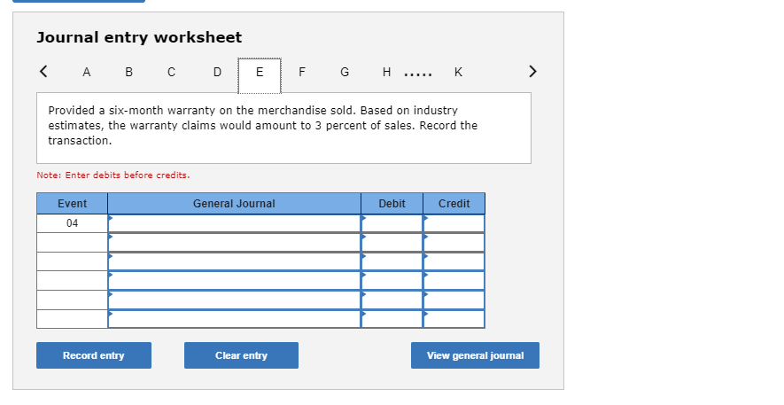 Solved Journal entry worksheet Purchased merchandise | Chegg.com