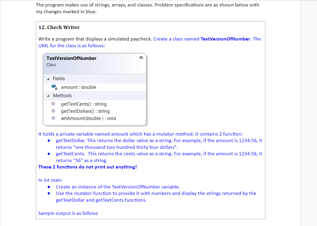 Solved The program makes use of strings, arrays, and | Chegg.com
